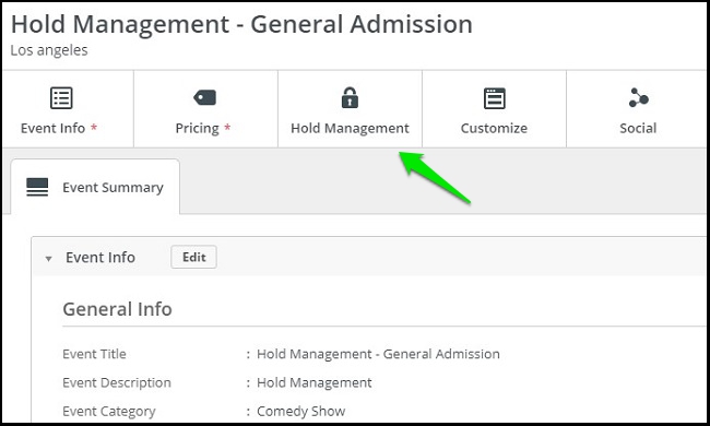 How to place seats on Hold for General Admission Event ? – Yapsody Support