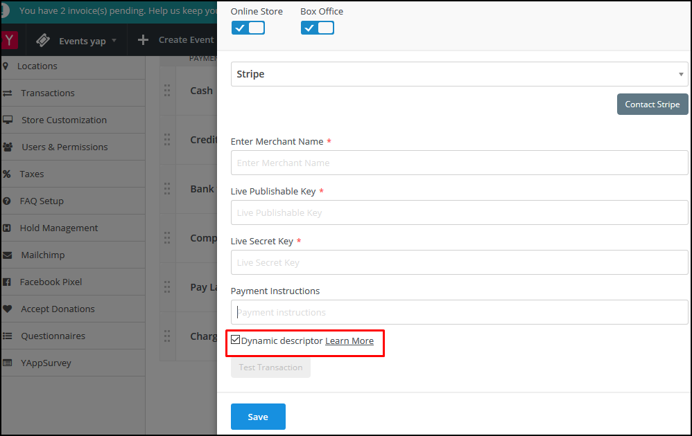 How to set up Stripe Descriptor? – Yapsody Support