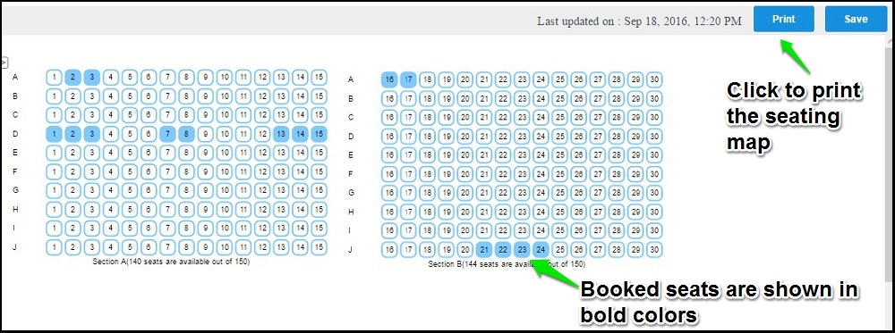 How to view Seating Map for an event ? - Reserved Seating – Yapsody Support