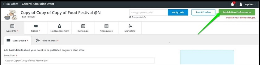 How to publish an Event? – Yapsody Support