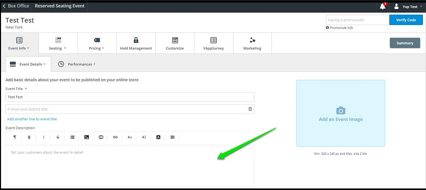 How to add/update an event description? – Yapsody Support