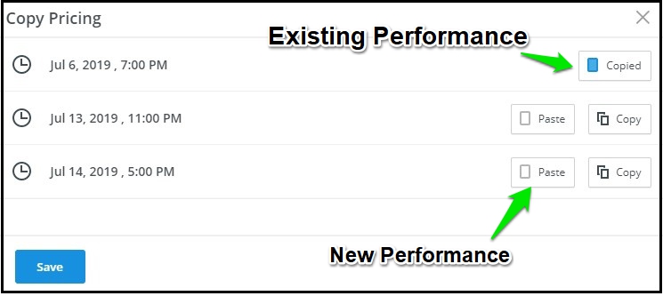 How to copy pricing for multiple performances? – Yapsody Support