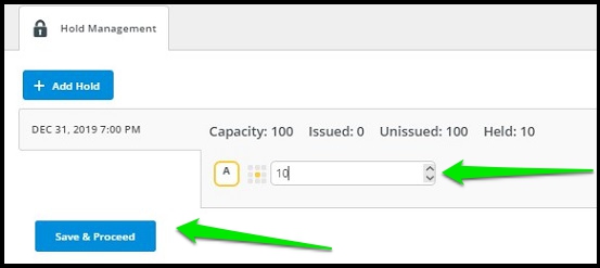 How to Reduce, Remove or Unhold seats for General Admission event ...