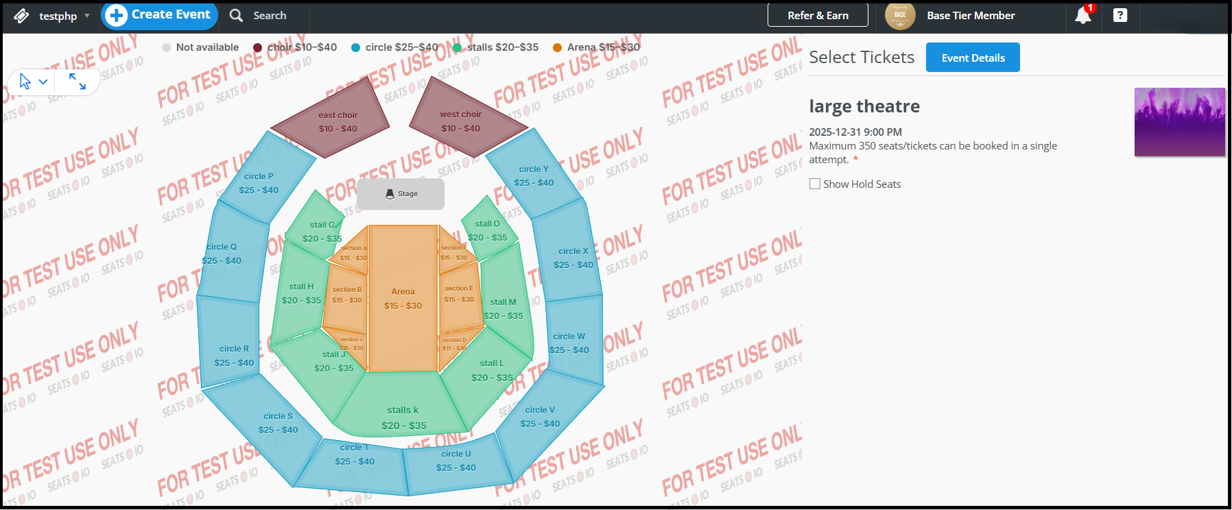 Reserved Seating - How to book Hold Seats using Box Office Interface ...
