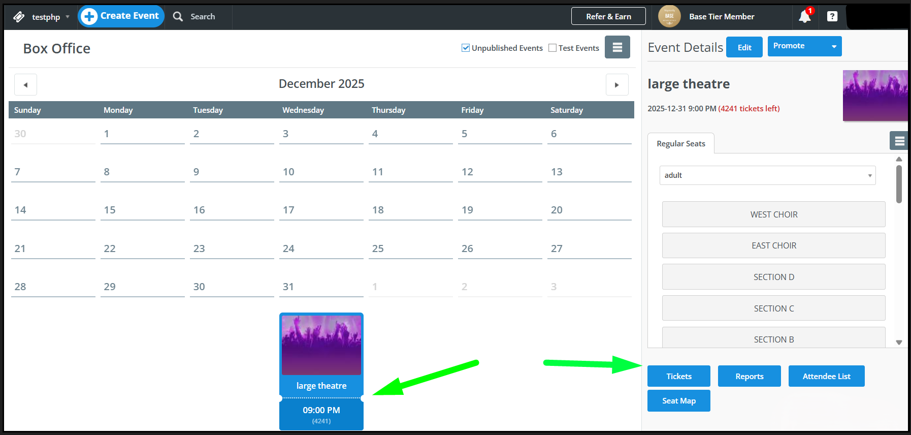 Reserved Seating - How to book Hold Seats using Box Office Interface ...