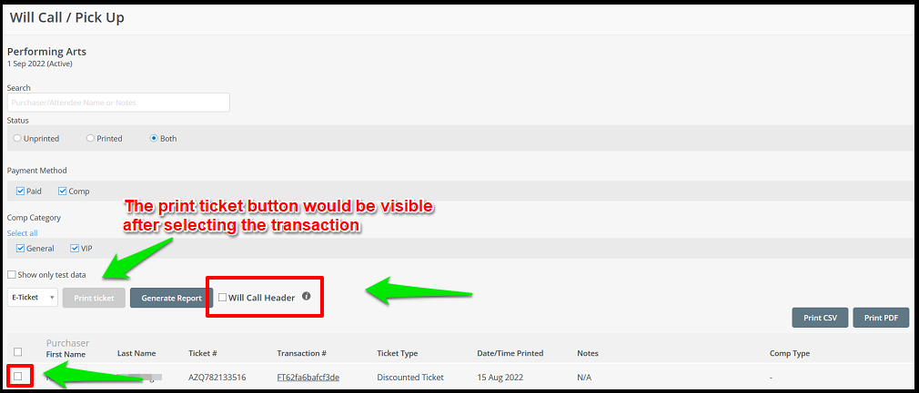 How to Print Will Call / Pick Up Tickets? – Yapsody Support